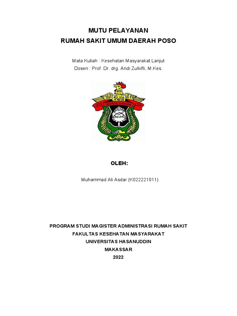 10 - Muhammad Ali Asdar - K022221011 - Indikator Mutu Pelayanan RSUD ...