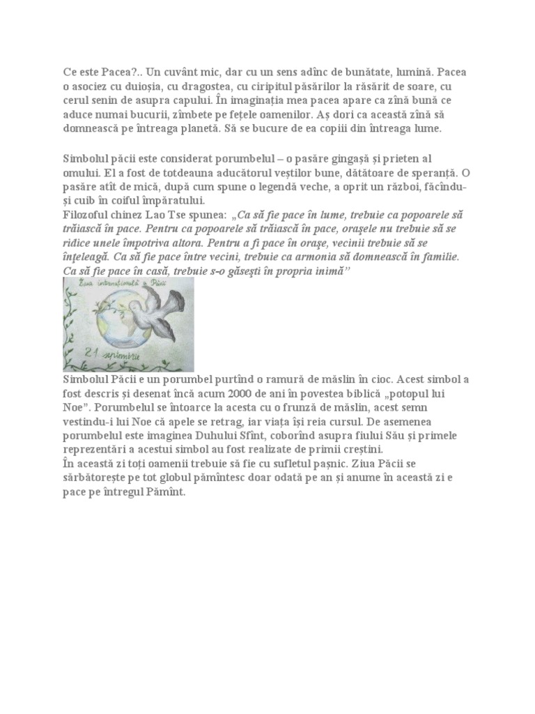 Ce Este Pacea | PDF