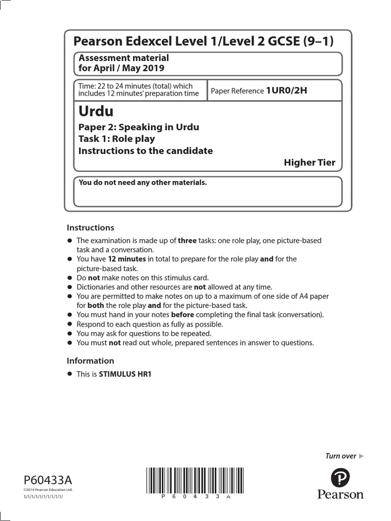 1UR0 2H - Role Play Cards - Candidate | PDF | Question | Educational Assessment And Evaluation