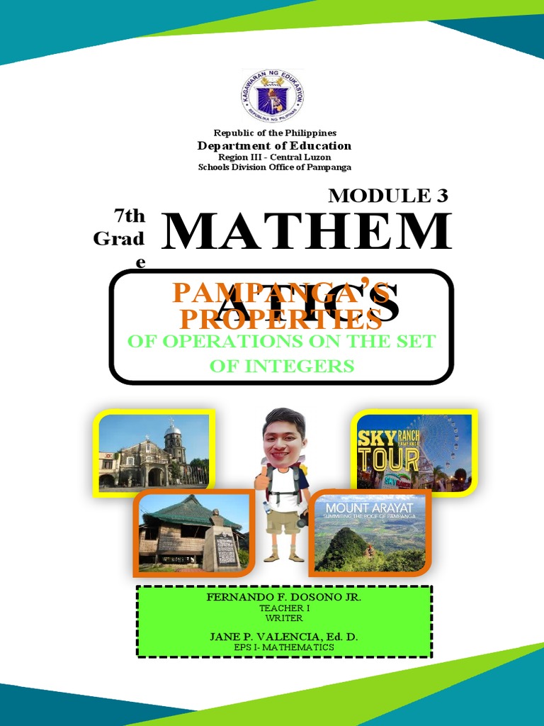 Math Grade 7 Q1 Module 4.1 Properties On Operations of Integers | PDF ...