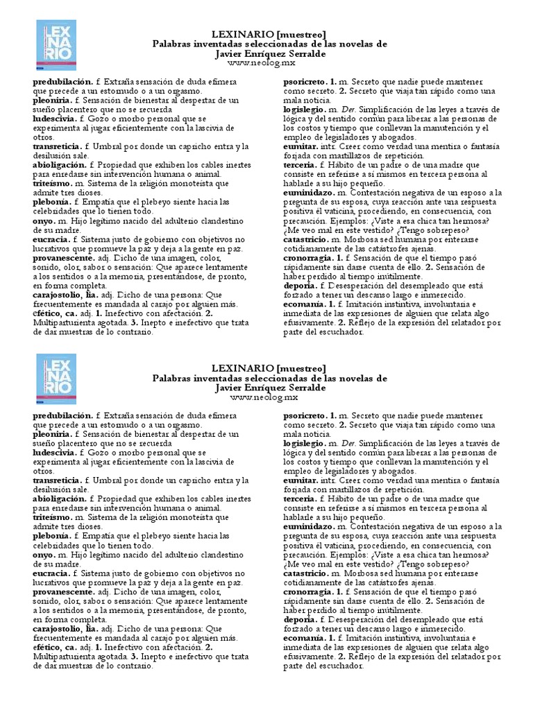 Ejemplos Palabras Inventadas | PDF