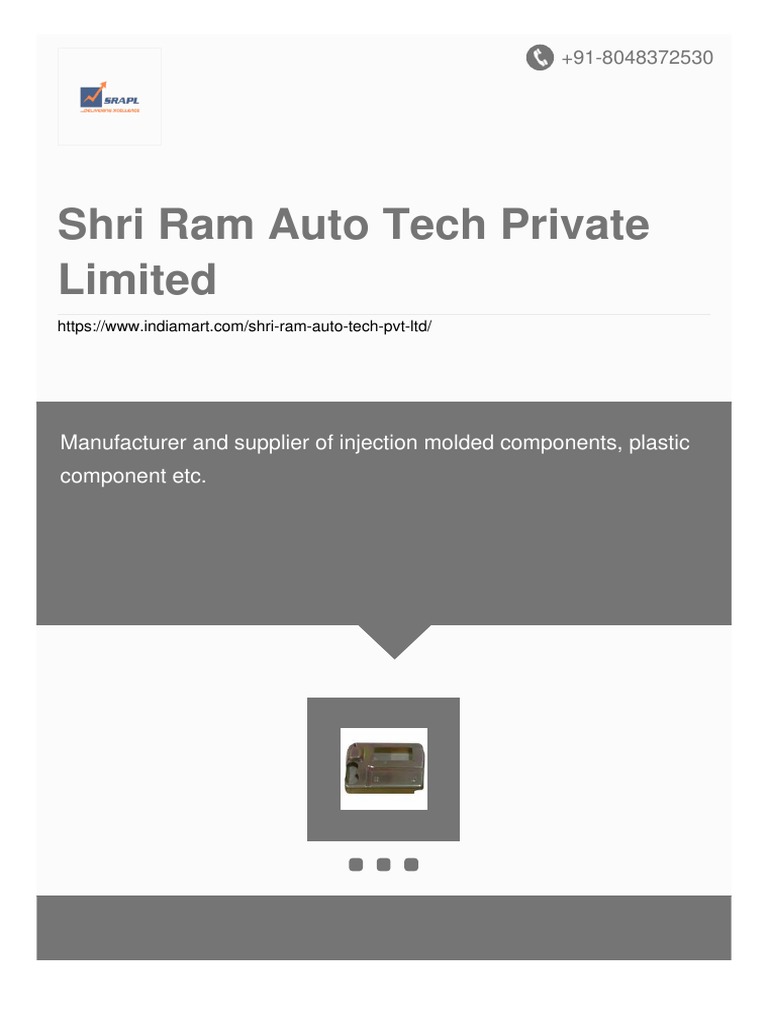 Shri Ram Auto Tech: Injection Molding Experts | PDF | Industrial ...