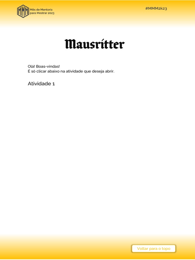 Guia para Novos Jogadores de Mausritter | PDF | Jogos de RPG