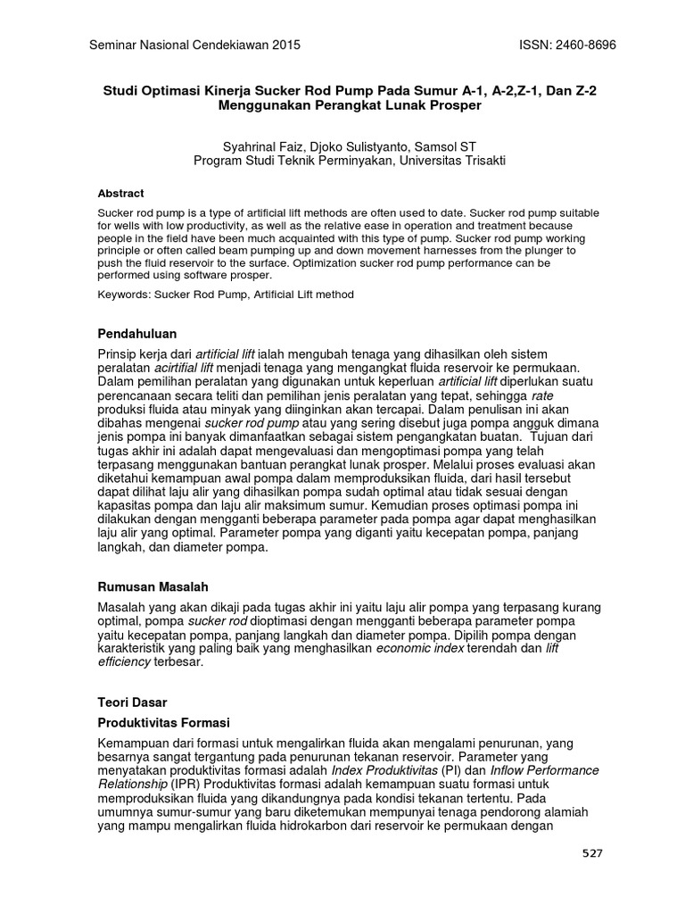 172225-ID-studi-optimasi-kinerja-sucker-rod-pump (REFRENSI BAB 1) | PDF
