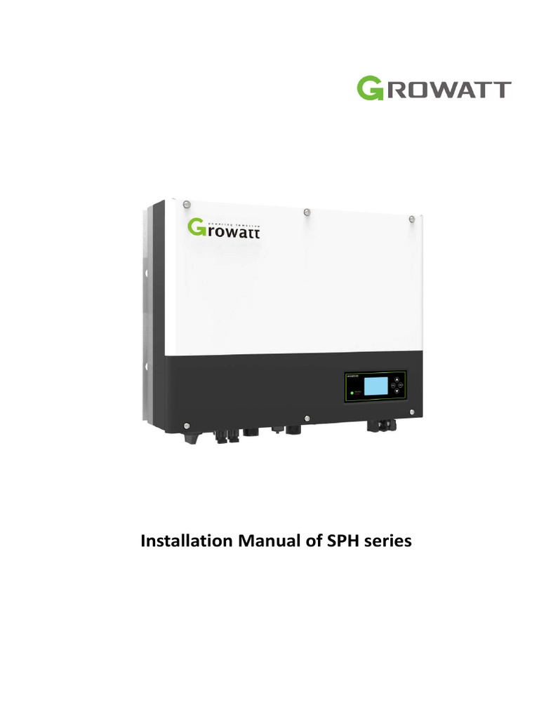 Growatt Hybrid sph5000 Manual | PDF | Electric Power | Electrical Connector