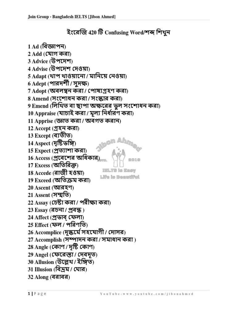 420 Confusing Word | PDF