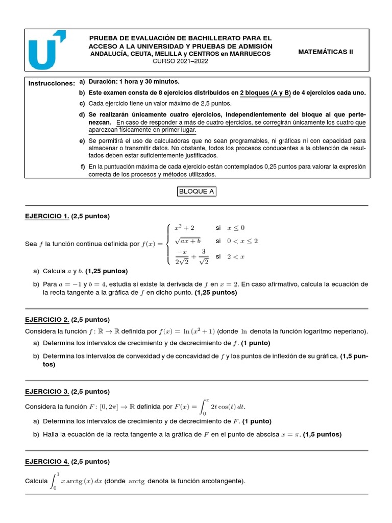 MATEMATICASii ORD SUPLENTE EXAMEN | PDF | Función (Matemáticas) | Funciones y mapeos