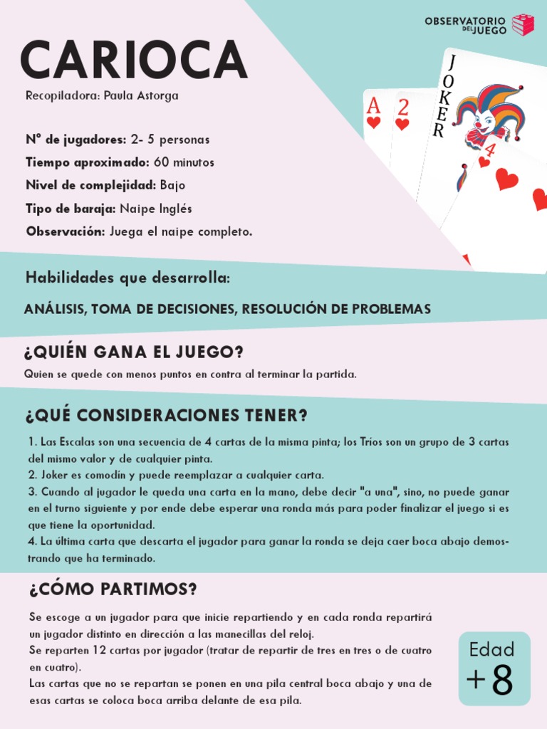 CarioCA - juego de cartas para 2-5 jugadores | PDF | Juego de azar