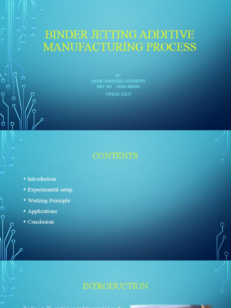 Overview of Binder Jetting Process | PDF