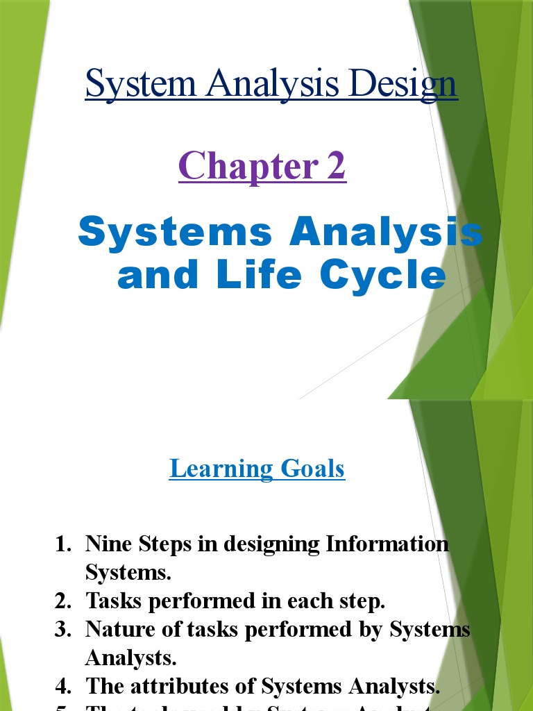 Chapter-2-System Analysis and Design Life Cycle | PDF | Life Cycle Assessment | Specification ...