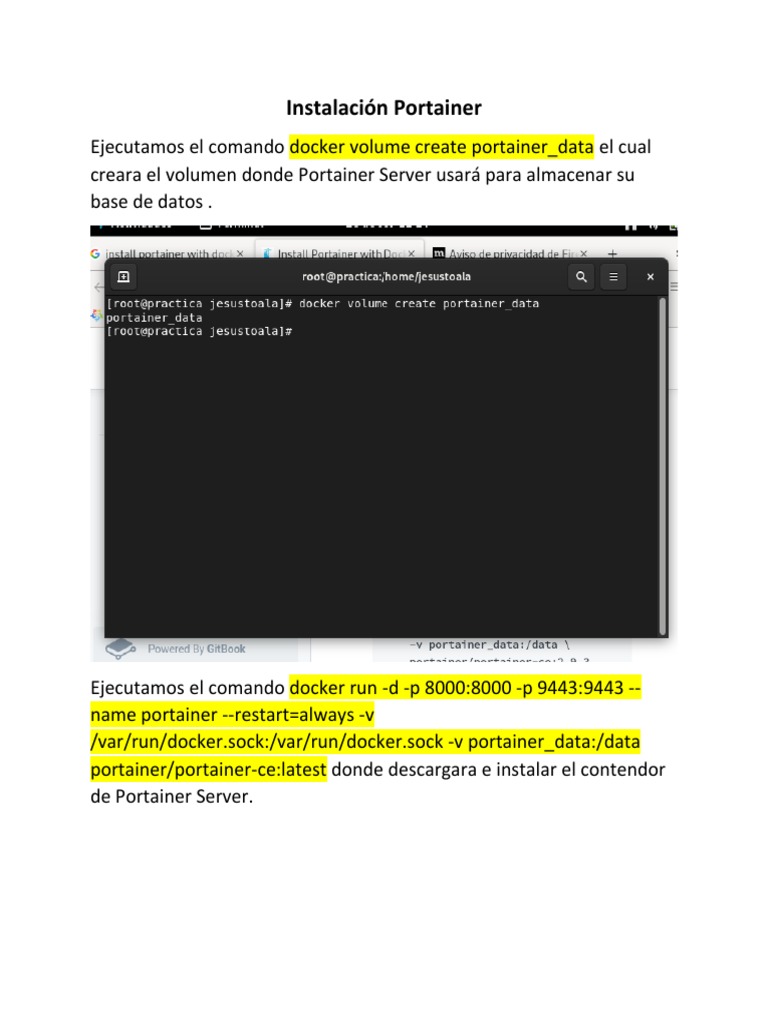 Guía Rápida para Instalar Portainer | PDF | Negocios