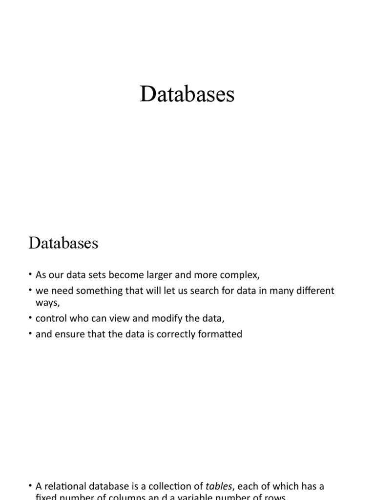 Databases Python | PDF