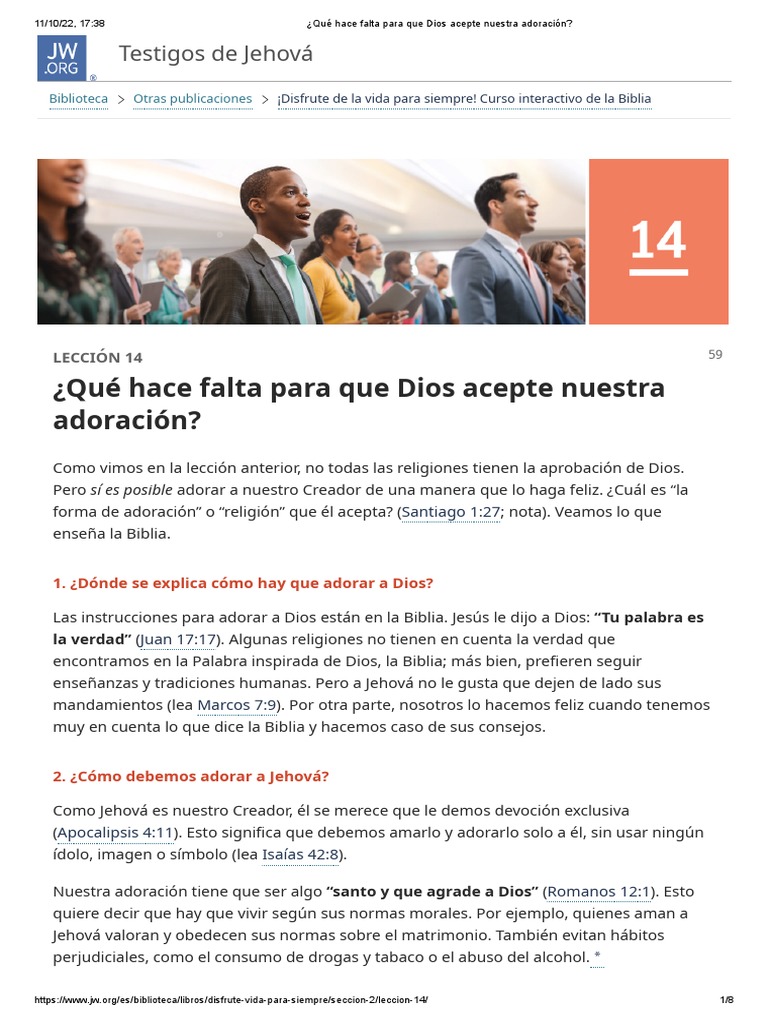 ¿Qué Hace Falta para Que Dios Acepte Nuestra Adoración | PDF | Dios ...