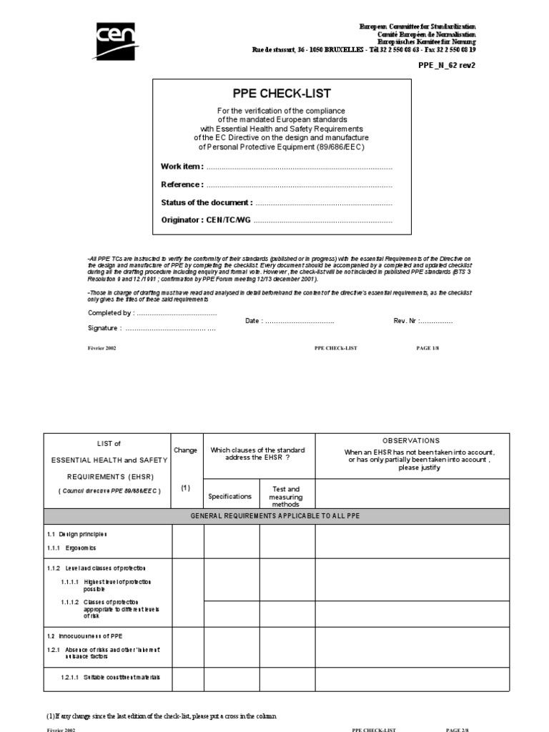 KKD Kontrol Listesi | Download Free PDF | Personal Protective Equipment ...