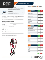 Full Body Harness Inspection - Checklist Sample | PDF