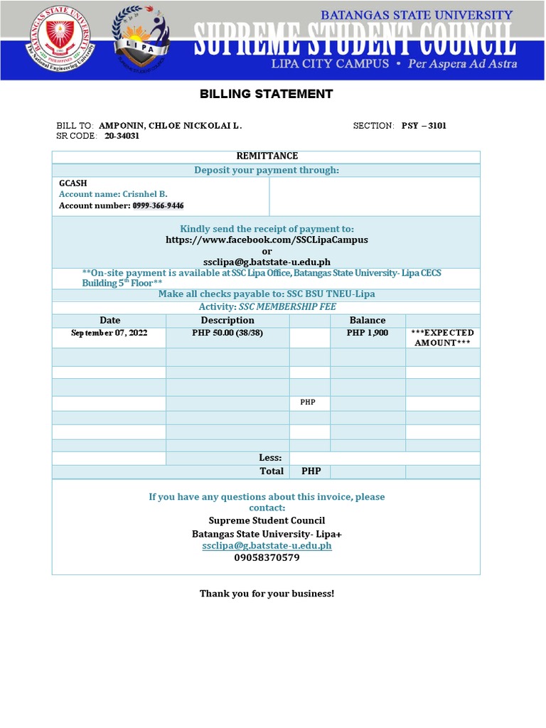 Billing Statement | PDF