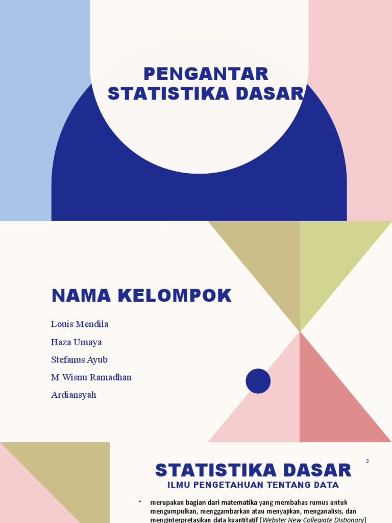 KELOMPOK 1 Pengantar Statistika Dasar | PDF