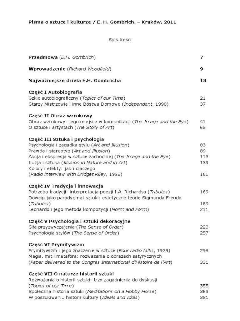 Gombrich PismaOSztuce | PDF