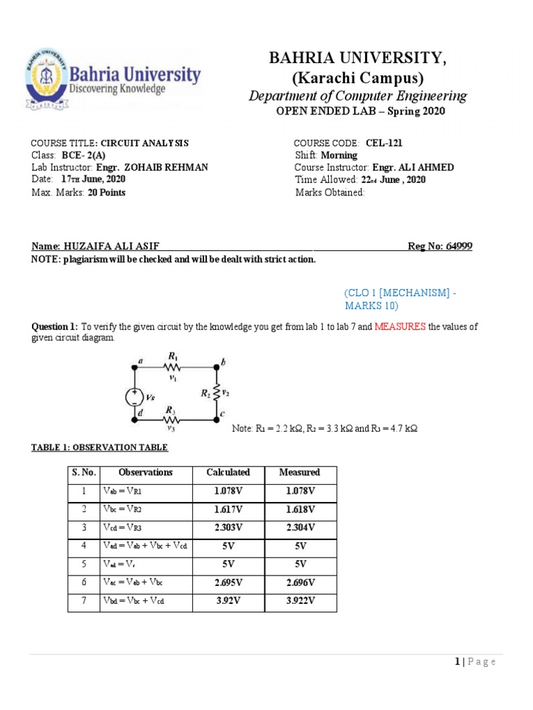 Circuit Analysis Open Ended | Download Free PDF | Computing | Computer Science