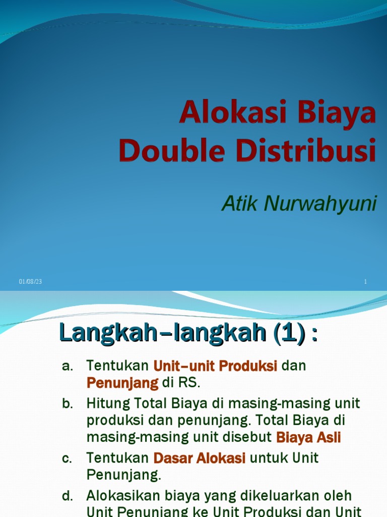 Metode Double Distribution | PDF