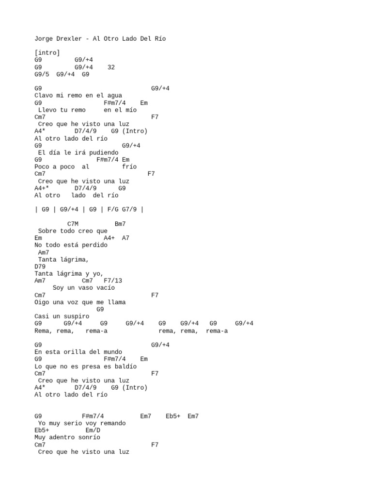 Jorge Drexler - Al Otro Lado Del Río | PDF