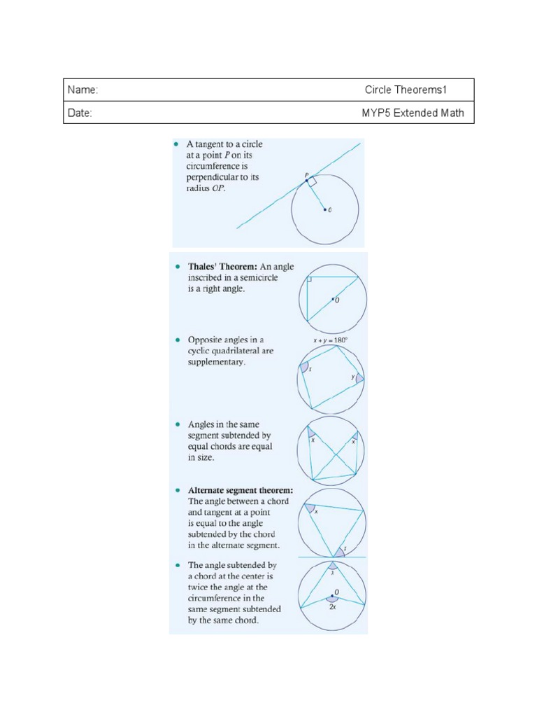 A Guide to Finding and Proving Circle Theorems | PDF