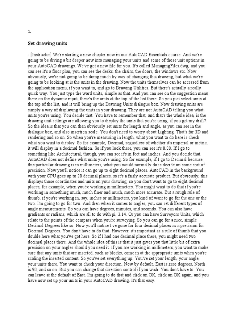 Autocad 2022 Essential - Transcript (Partial) | PDF | Ellipse