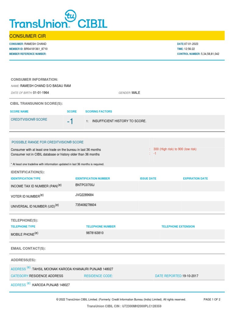 Report PDF Response Servlet | PDF | Identity Document | Credit History