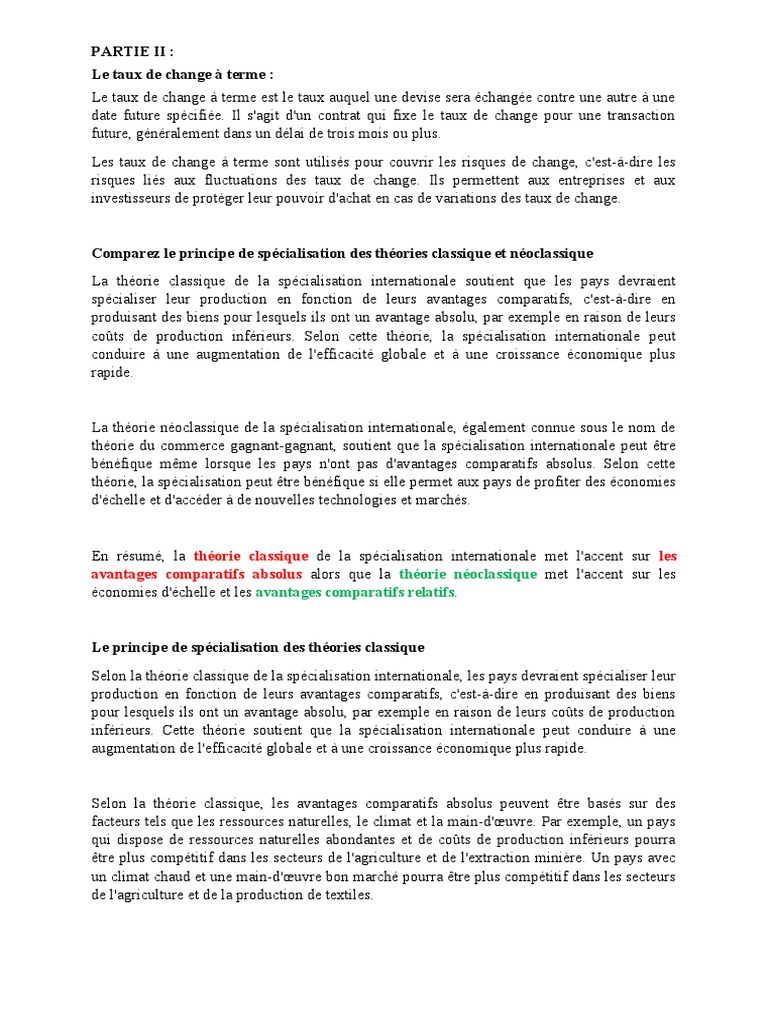 Avantages du libre-échange pour l'économie | PDF | Libre-échange ...