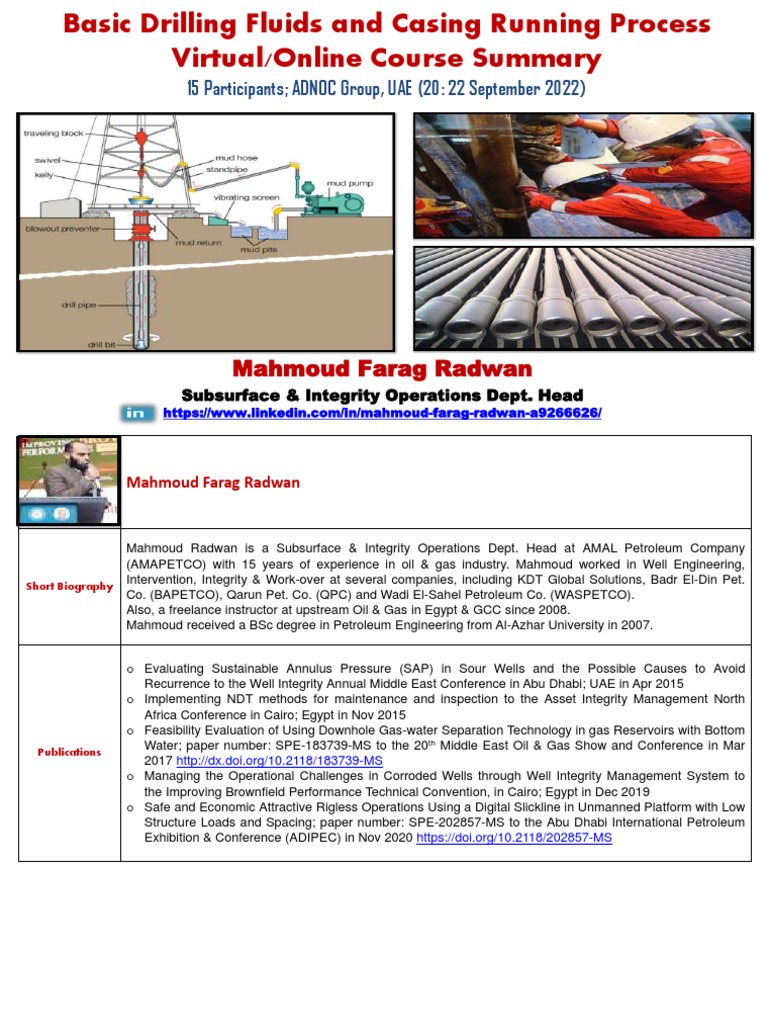 Overview of Basic Drilling Fluids and Casing Running Process | PDF | Casing (Borehole) | Oil Well
