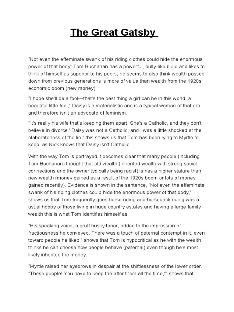 The Great Gatsby | PDF