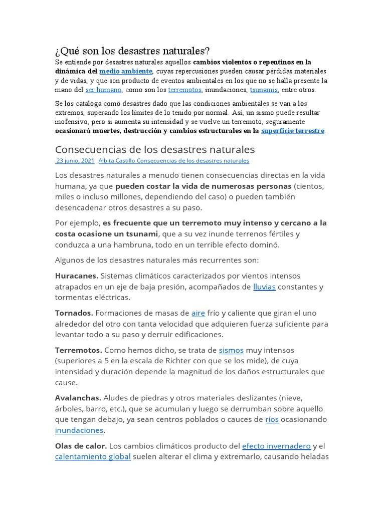 Desastres Naturales | PDF | Desastres naturales | Temblores