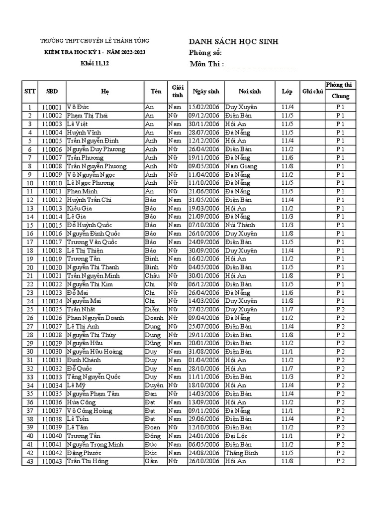 k11k12 Ds Thi Hk1 | PDF