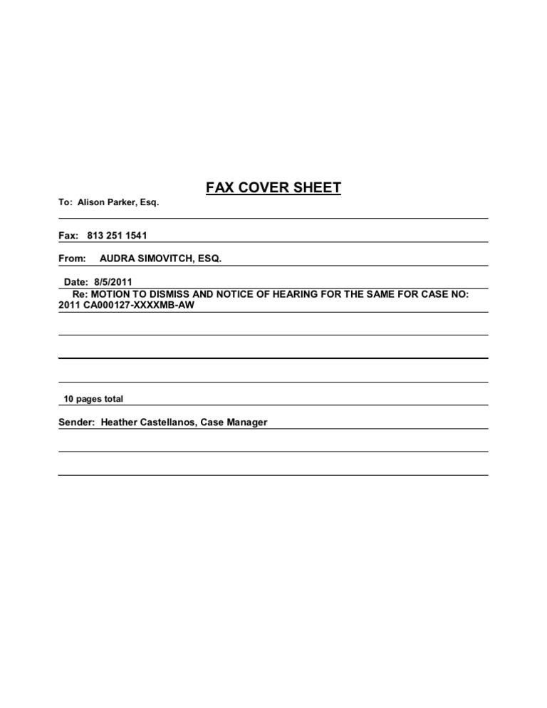Fax Cover Sheet PDF Guide | PDF
