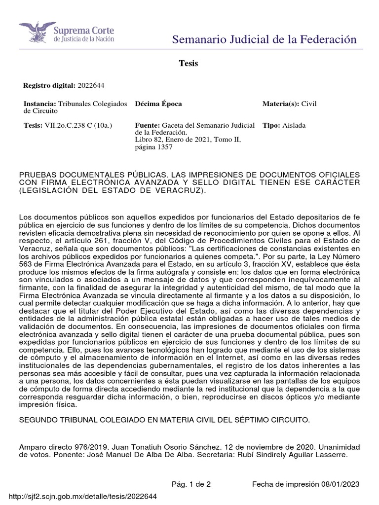 Las impresiones de documentos oficiales con firma electrónica avanzada ...