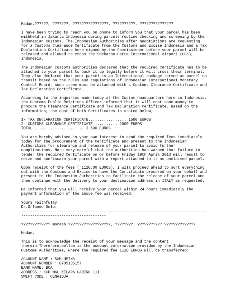 CONSIGNMENT | Download Free PDF | Receipt | Customs