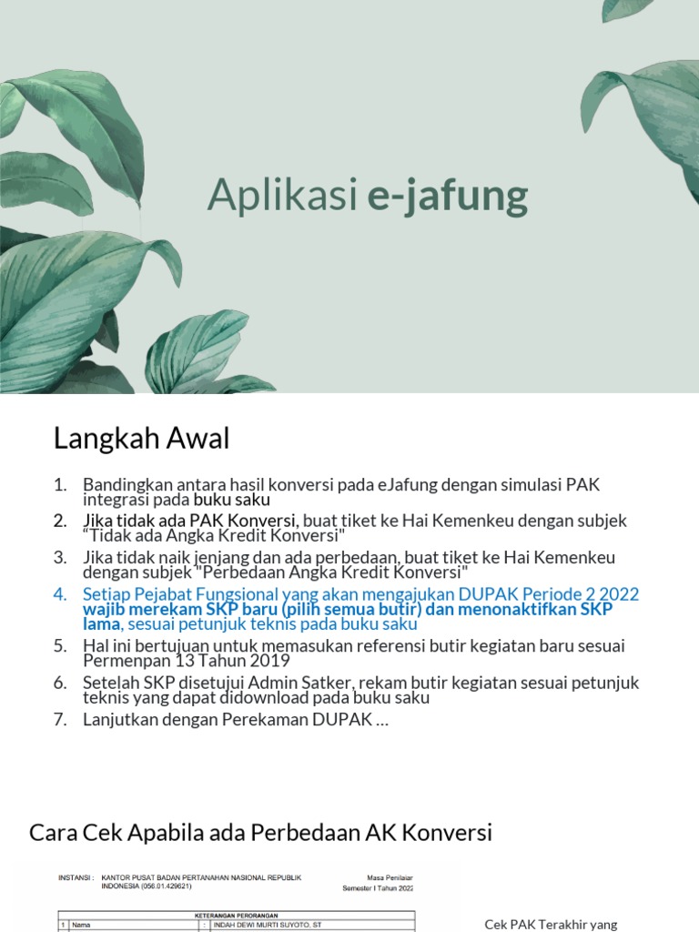 PETUNJUK TEGNIS PENGGUNAAN APLIKASI E-JAFUNG | PDF