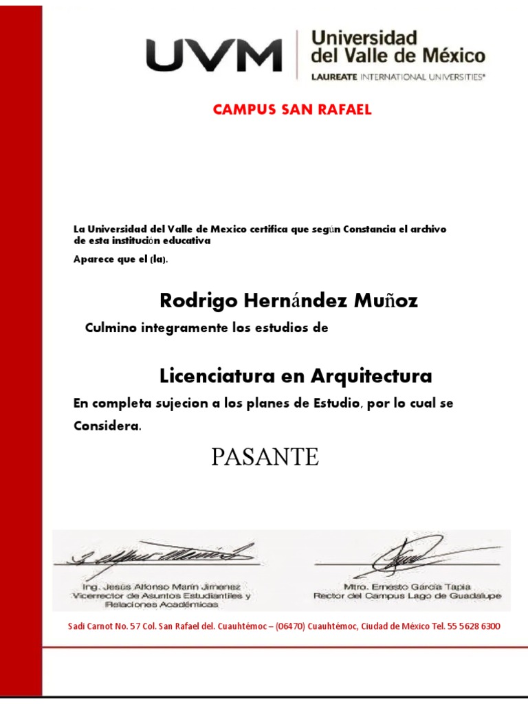 Pasante Arquitectura | PDF