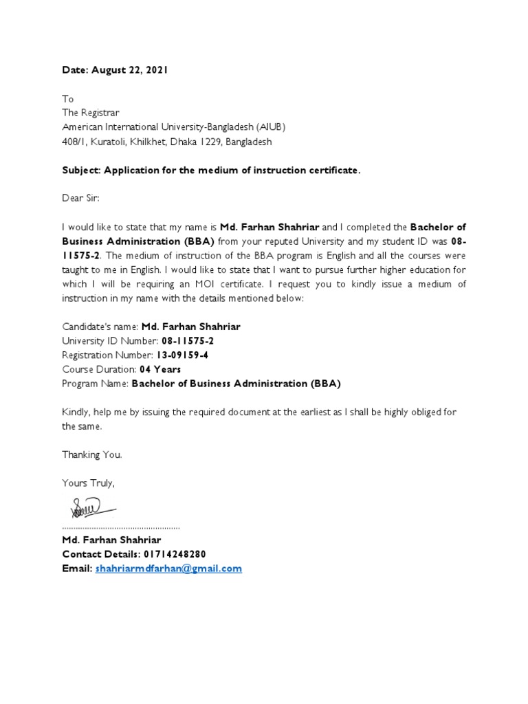 Application MOI | PDF