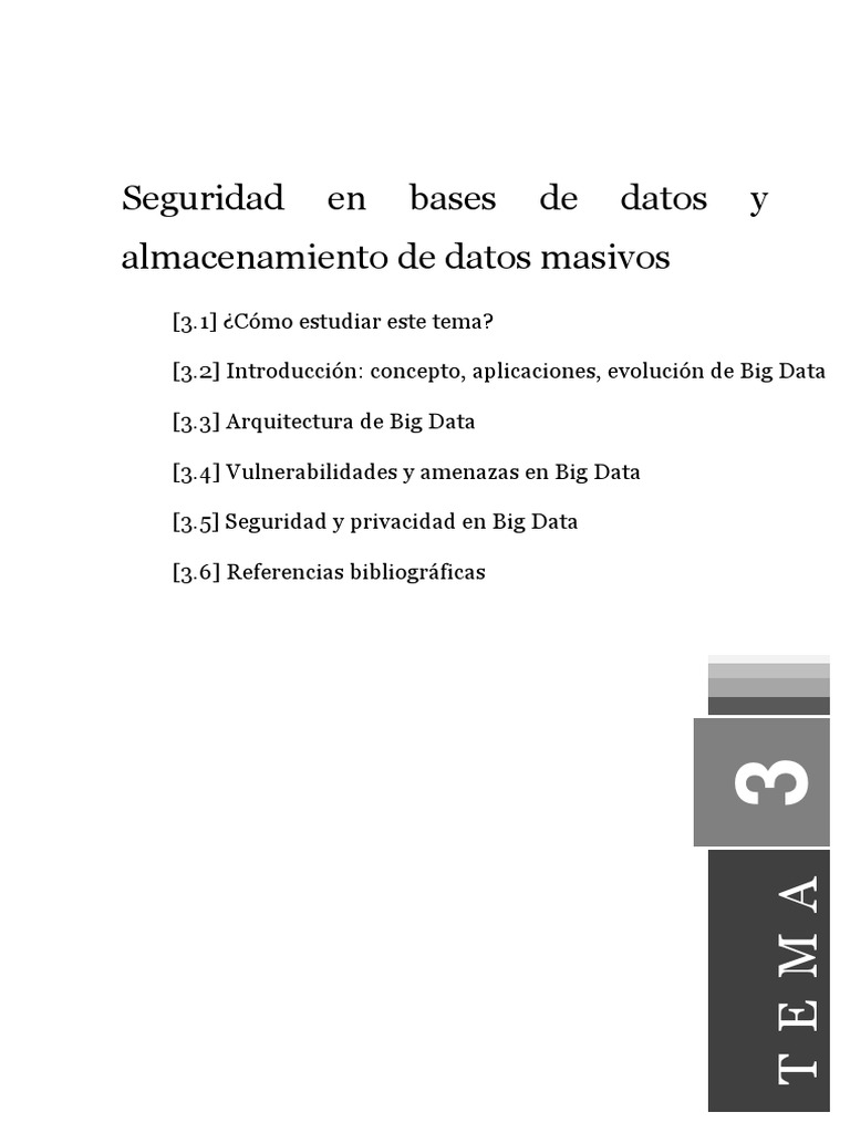 Tema 3 | PDF | Big Data | Bases de datos