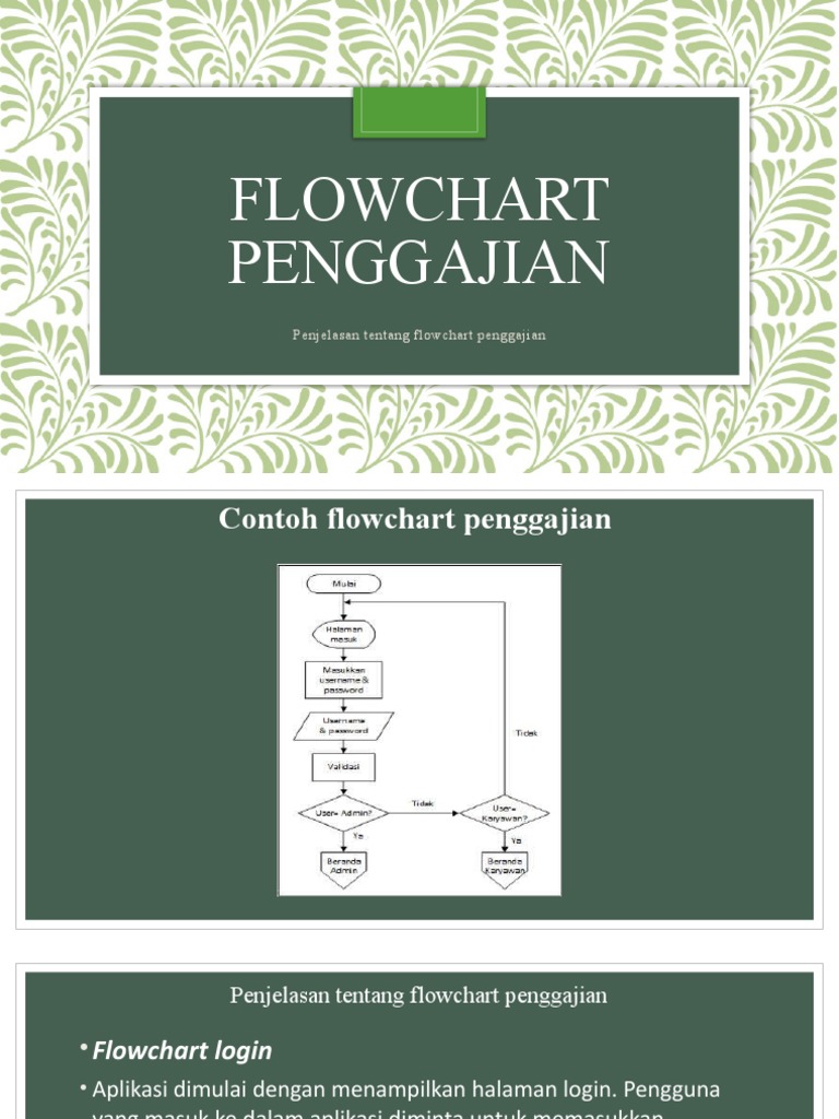 Flowchart Proses Penggajian Karyawan | PDF | Komputer