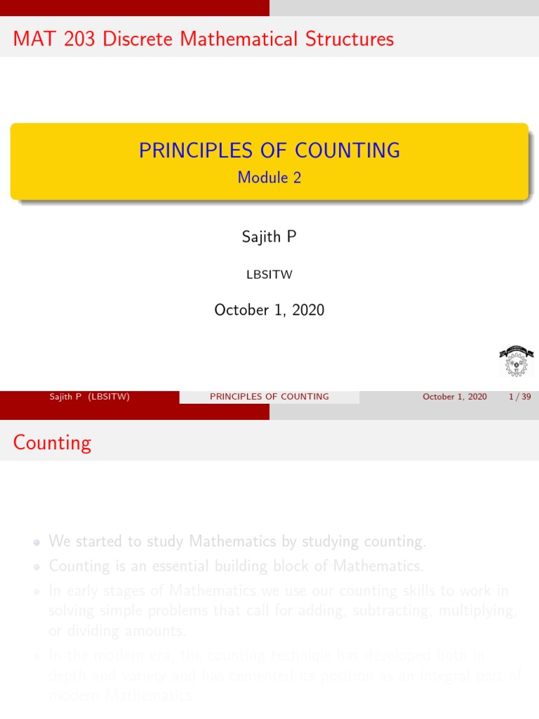 Count | Download Free PDF | Mathematics | Algorithms