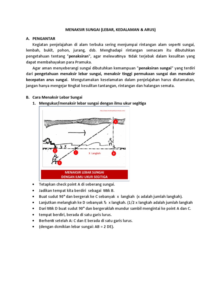 Menaksir Lebar dan Kedalaman Sungai | PDF