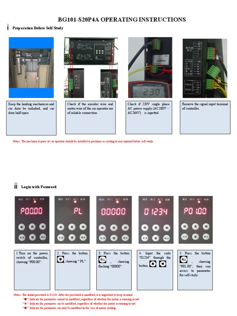 Elevator Door Setup Guide | PDF | Parameter (Computer Programming) | Manufactured Goods