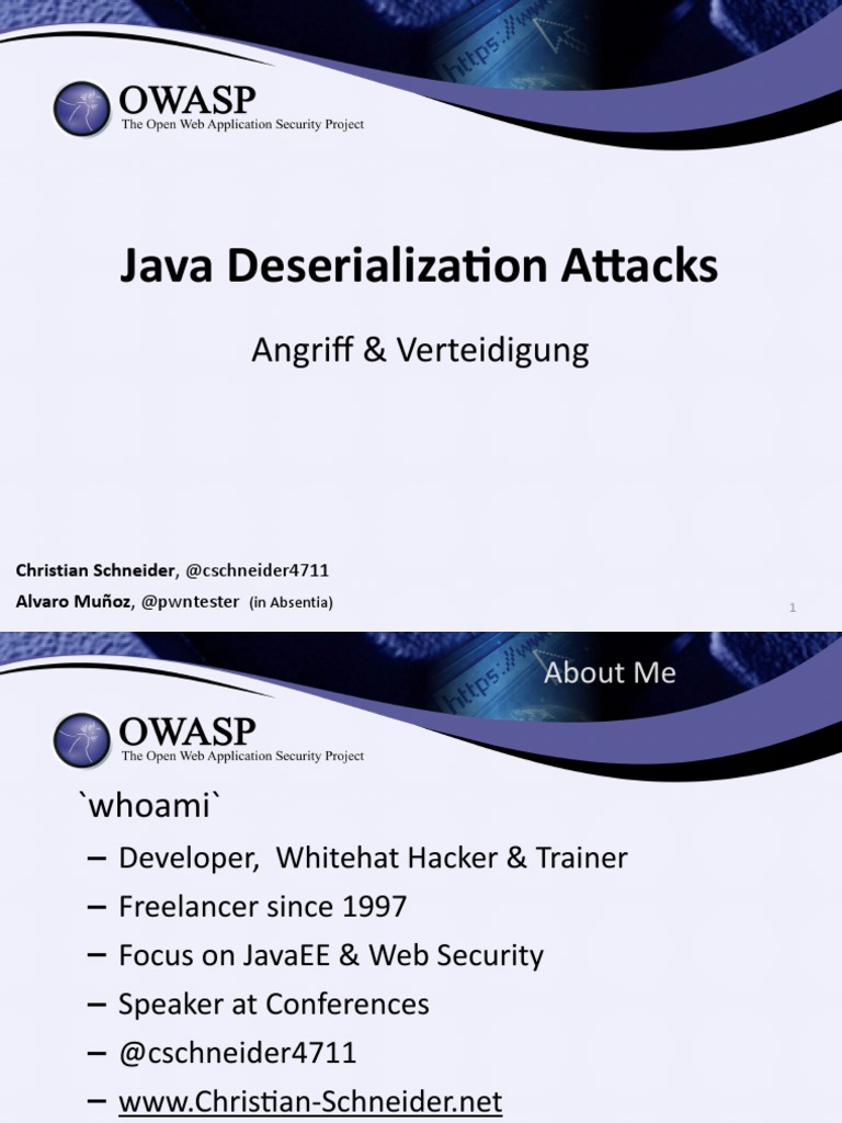 Deserialization Cheat Sheet God16deserialization Pdf Object Computer Science Class