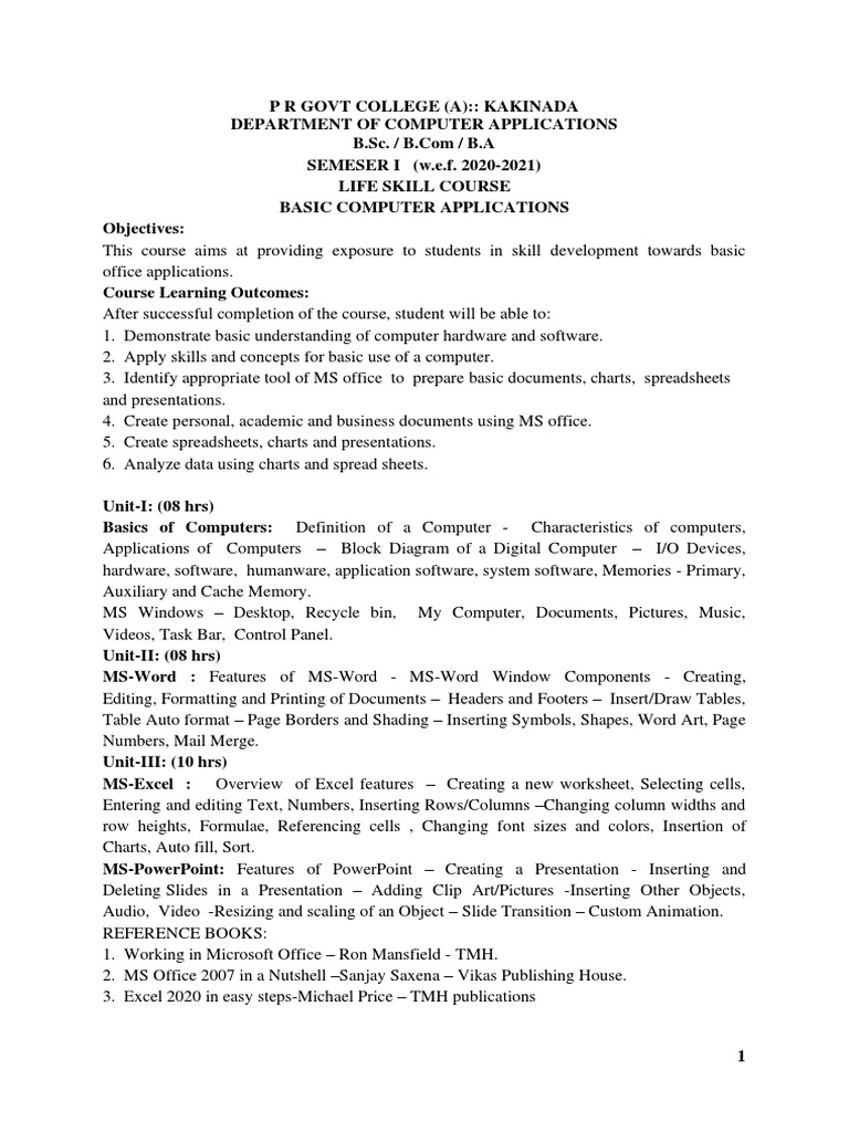 BCA NOTES Final English | PDF | Computer Memory | Read Only Memory