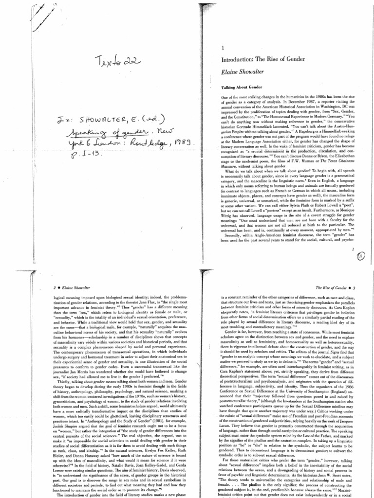 Speaking of Gender, Schowalter | PDF