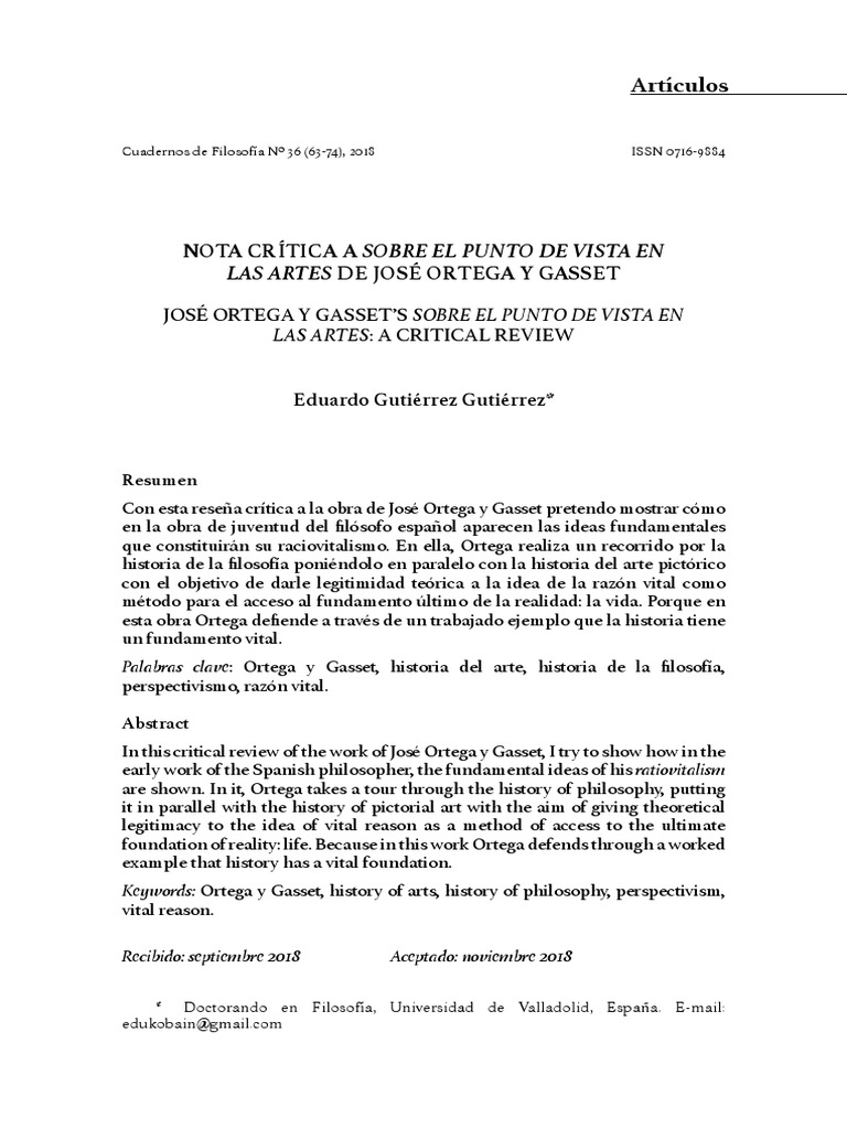 Sobre El Punto de Vista en Las Artes | PDF | Conocimiento | Realidad