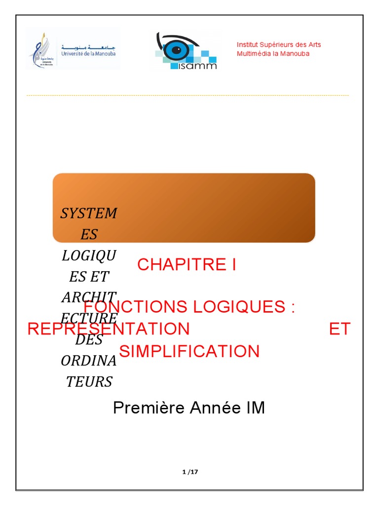 Simplification des Fonctions Logiques | PDF | Fonction logique | Algèbre