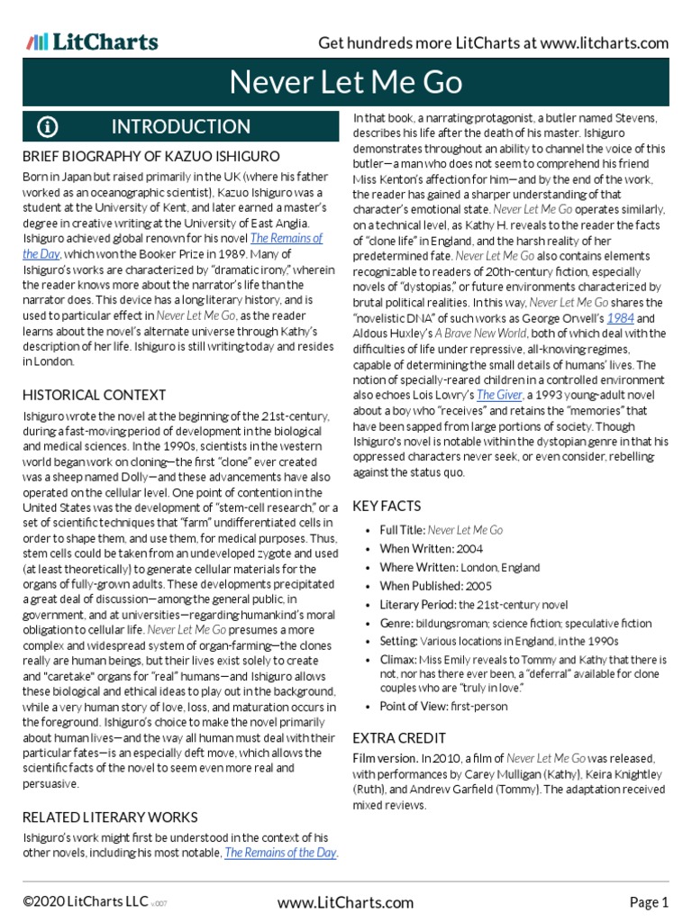 Never Let Me Go LitChart | PDF